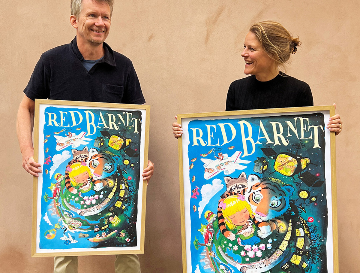 Køb Jakob Martin Strid-plakat til fordel for Red Barnets arbejde